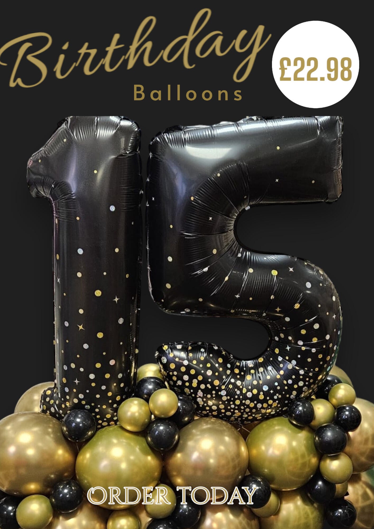 Double Number Balloon Stack | Elegance of Essex Ltd
